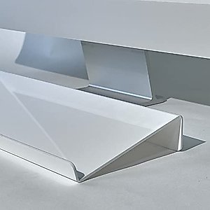 Computer Tilted Keyboard Holder, Clear Acrylic Keyboard tilt Stand, Universal Elevated Stand for Easy Ergonomic Typing, Computer Gaming and Working at Home and Office (White)