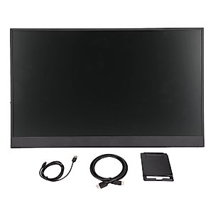 Portable Monitor, 17.3inch Usb Type C Portable Laptop Monitor with Stereo Speakers Hdmi Usb C 1600x900 Hdr 178° Viewing Angle Laptop Screen Extender with Bracket for Pc Tablet