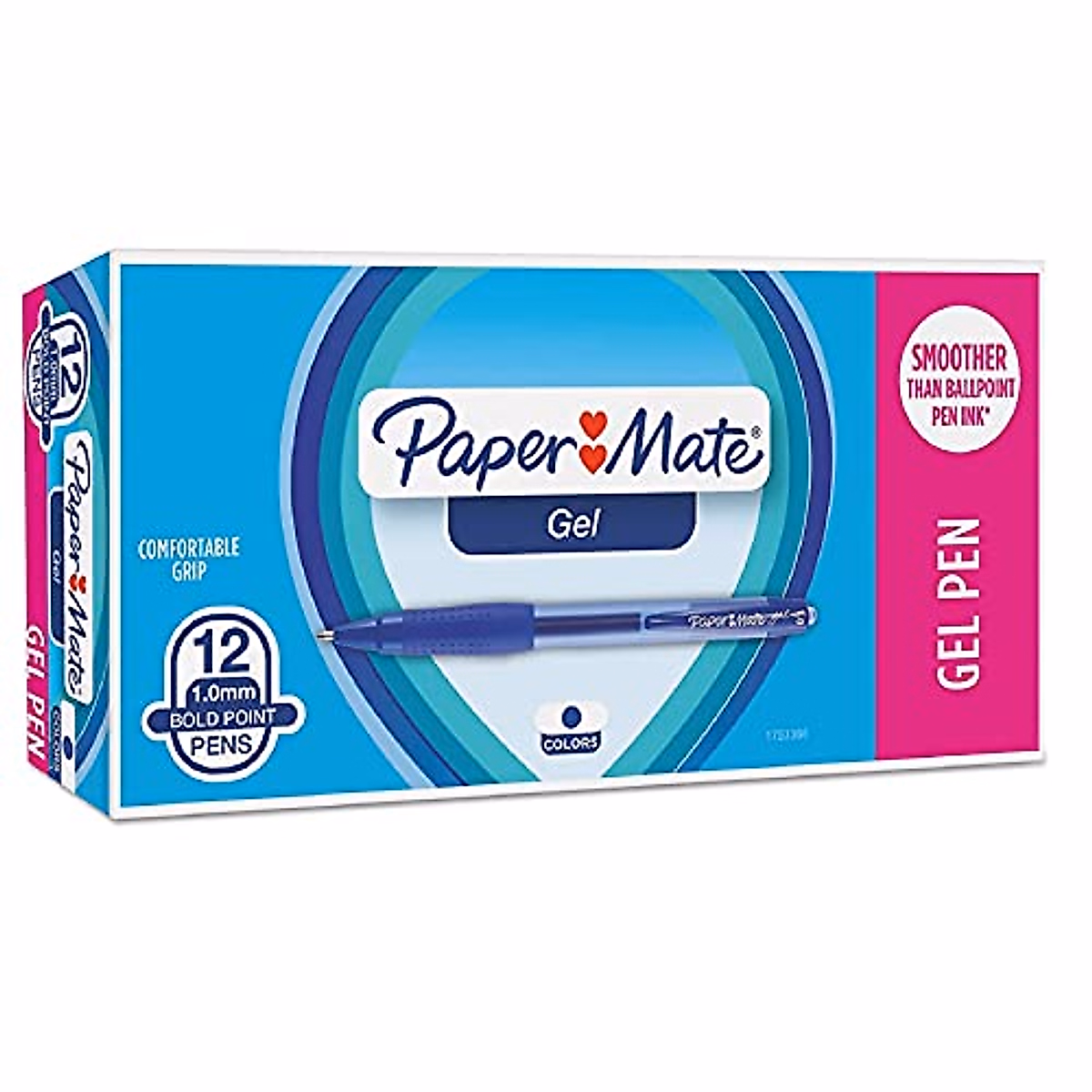 Paper Mate 1753366 Gel Pens, Retractable, 1.0mm, Bold Point, Blue Ink/Barrel