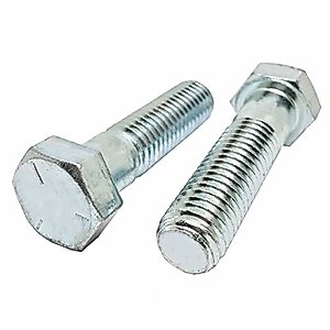 Newport Fasteners 3/8 inch x 1-1/2 inch Hex Cap Screw Grade 5 Zinc Plated Steel (Quantity: 100 pcs) 3/8-16 x 1 1/2 Hex Bolt/Coarse Thread/Partially Threaded 1 inches of Thread
