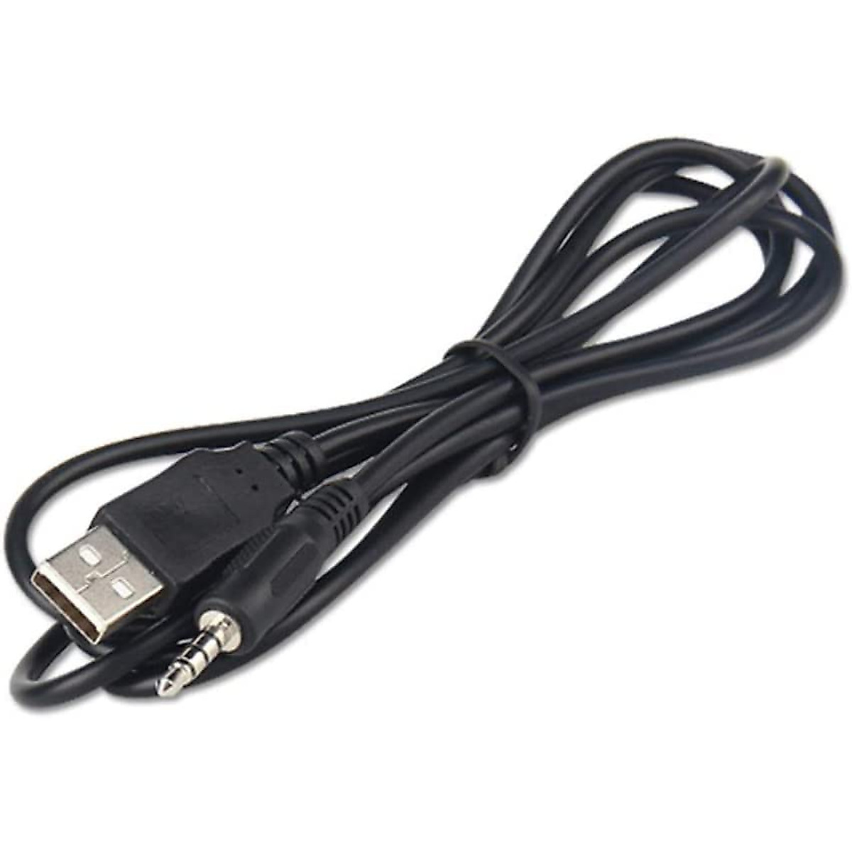 ZIMRIT 3.5mm Male AUX Audio Jack to USB 2.0 Male Charge Cable Adapter Cord 3 Feet (3.5mm Aux 3 feet)