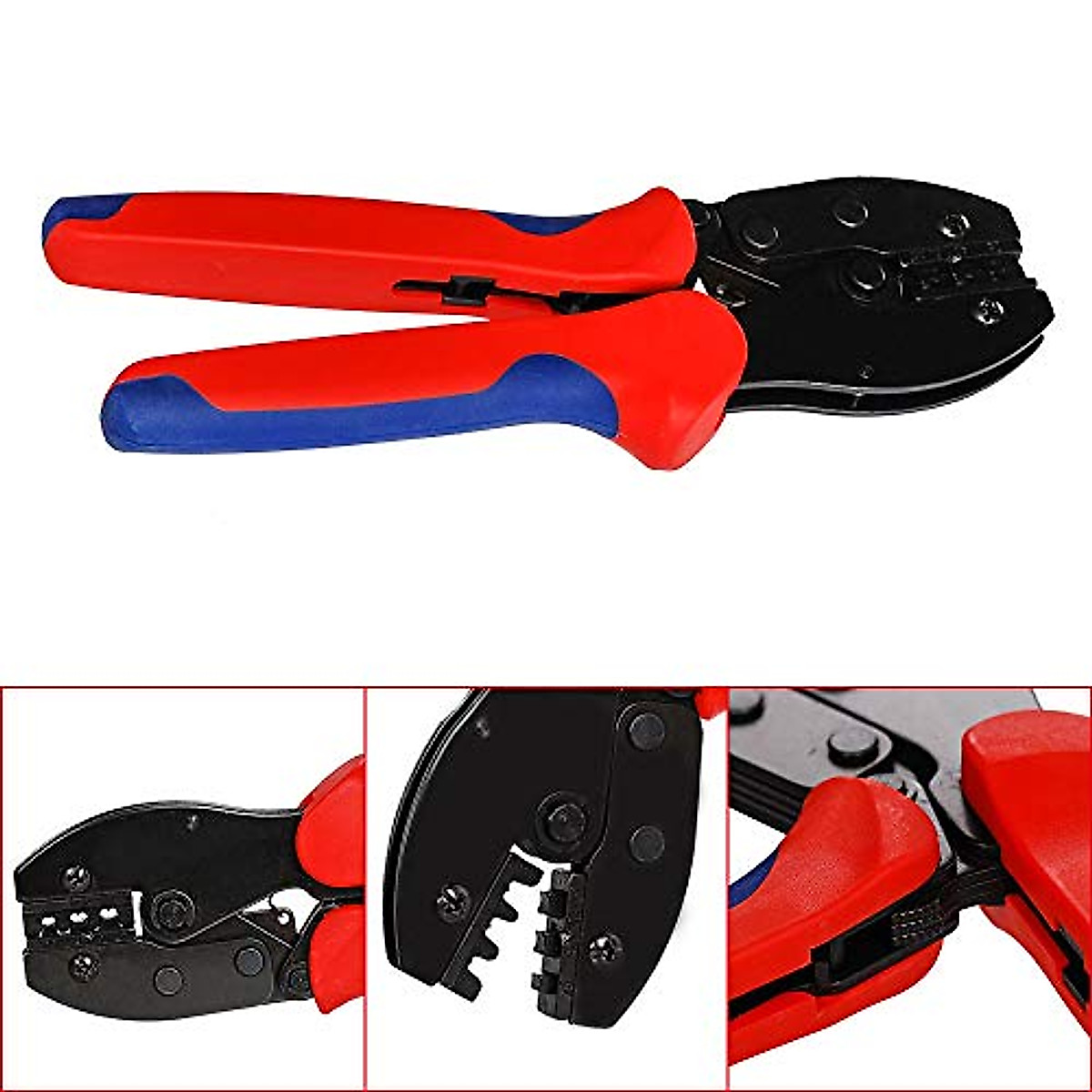 Carkio Solar Crimping Tools Crimper Compatible with Solar Panel 2.5-6.0mm² PV Cable and Connector Male Female Solar Cable Connection