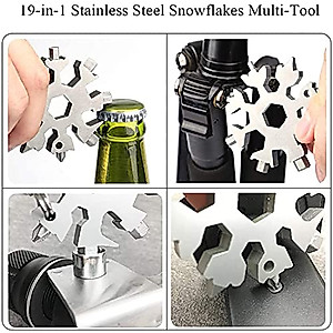 Mens Stocking Stuffers for Christmas Best Stocking Stuffer Ideas,18 in 1 Snowflake Multitool,Outdoor Travel Camping Adventure Snowflake Tool,Husband, Grandpa, Unique Dad Stocking Stuffers From Daughte