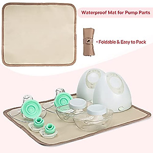 Fasrom Wearable Breast Pump Bag Compatible with Elvie, Willow Pumps and Medela Pump in Style, Portable Carrying Case with Waterproof Mat for Working Moms Travel, Black (Patent Design)