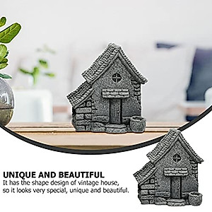 DOITOOL Miniature Pagoda Statue Micro Village Houses Zen Garden Pagoda Figurine Chinese Zen Asian Decor Bonsai Decoration Miniature Accessories