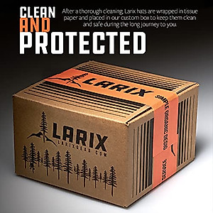 LARIX GEAR Washington State Forest (Black Graphite Hat) Crimson Gray Logo