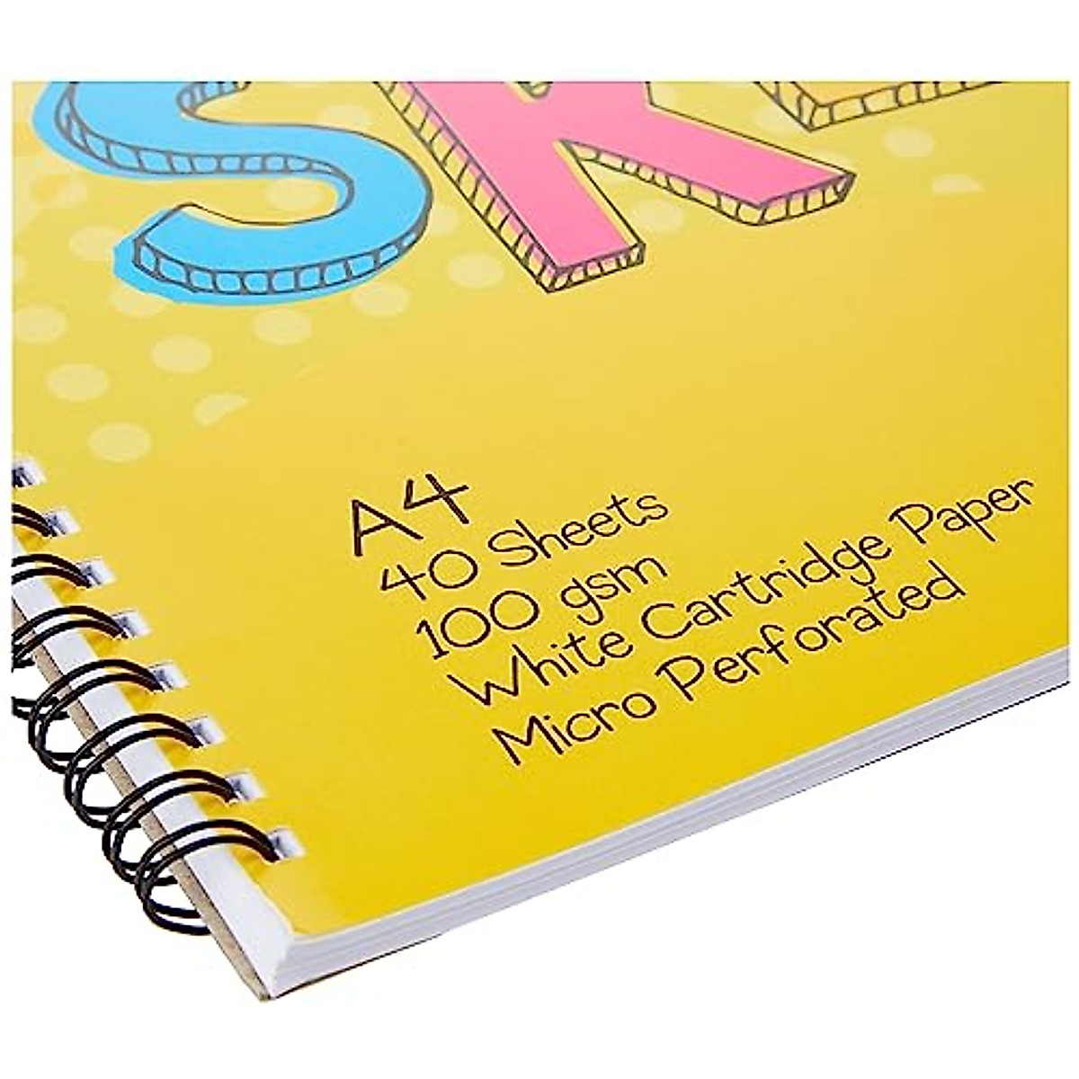 Silvine A4 Wirebound Sketch Pad - 40 sheets of 100gsm Smooth White Cartridge Paper (210 x 297mm), 407