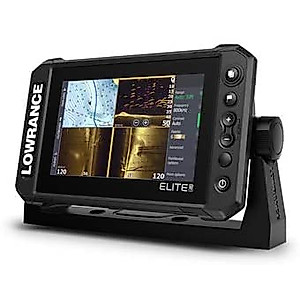 GPS City Lowrance Elite FS 7 Fish Finder with Active Imaging 3-in-1 Transducer, Preloaded C-MAP Contour+ Charts & Protective Cover Bundle (000-15688-001)