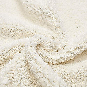 Habudda Pure Cotton Nursery Rug, Playroom Rugs for Baby Play Game Area, ABC Alphabet Classroom Learning Mat, Soft Non-Slip Bedroom Decor Carpet for Baby Boy and Girl, 47" Round