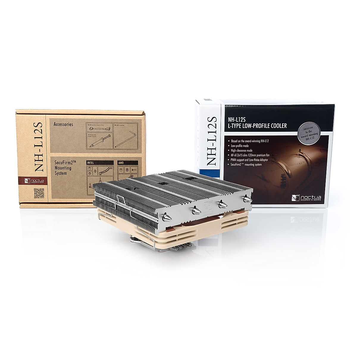 Noctua NH-L12S, Premium Low Profile CPU Cooler with Quiet 120mm PWM Fan (Brown)