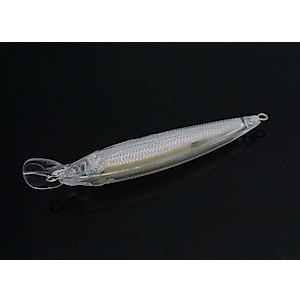 10PCS Unpainted Fishing Lures Blank Hard Minnowbait Fishing Lure Blanks 7.7cm 3.6g Crankbait Artificial Hard Bait Carp Pike Bass Wobblers Deep Diving Fishing jerkbait with Free Eye 5mm