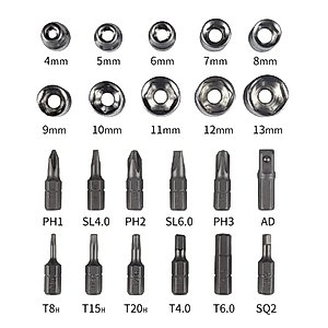 KER 27 in 1 Mini Ratchet Wrench Set with Screwdriver Bits&Socket Wrench-Versatile Tool Set for Daily Maintenance of Household Appliances,Bicycles,TVs - 72 Tooth Offset Ratchet Wrench Bit, Socket Set