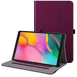 Fintie Case for Samsung Galaxy Tab A 10.1 2019 Model SM-T510/T515/T517, Multi-Angle Viewing Stand Cover with Pocket, Purple