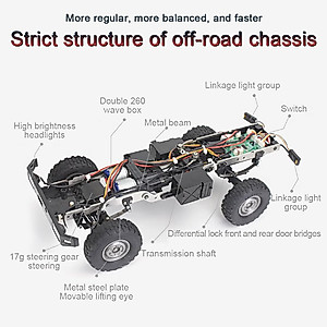 KAROYD RC Unimog Army (USSR) Truck LD-1201 1/12 2.4G 5CH Climbing Military Truck Model Vehicle (Updated RTR Version)