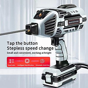 Kargersen small portable Handheld welder 110V Welding Stainless Steel, alloy steel, metal etc welder kit (gray) DC