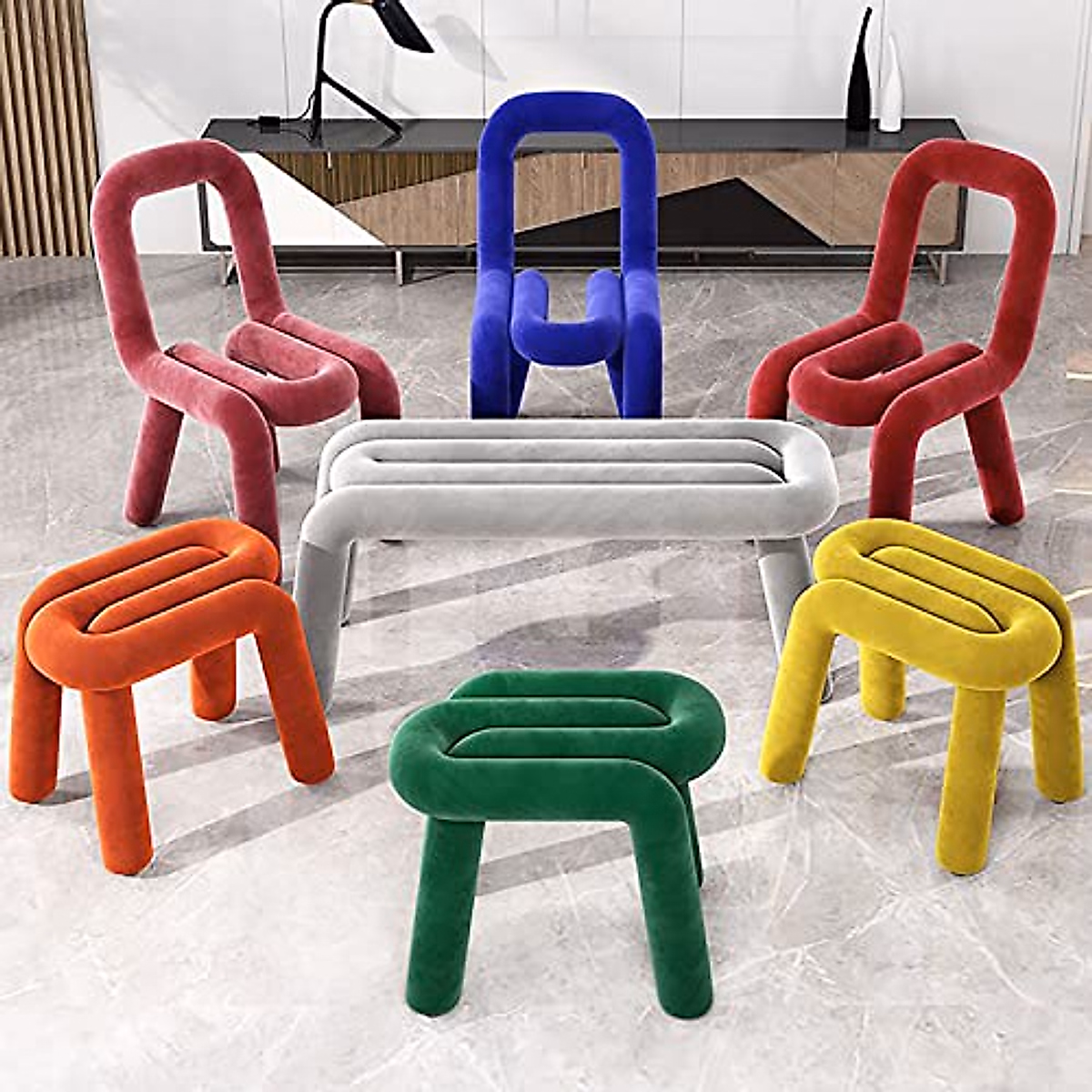 YUDIZWS Adult Highback Beanbag With Foot Stool/Perfect Chair For Gaming, Reading & Movie Watching/Lounger Large Bean Bag Chair