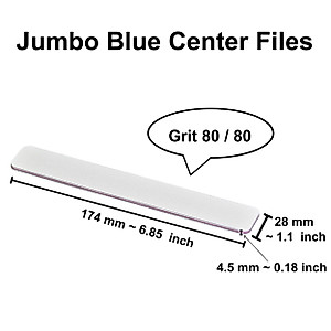 AMT 50 PCS Jumbo White Nail Files, White Nail File, Nail Files for Acrylic Nails, Emery Boards for Nails, 80/80 Grit Nail File (50 PCS Nail Files) (Grit 80/80 (Jumbo, Pink)