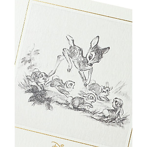 UK Greetings Disney Birthday Card - Bambi Birthday Card - Birthday Card for Her - Bambi Original Sketch - Blank Card