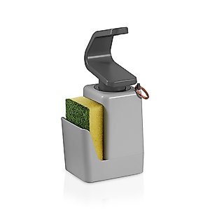 Metaltex Soap Dispenser for Sink, Grey, 11 x 8 x 22 cm