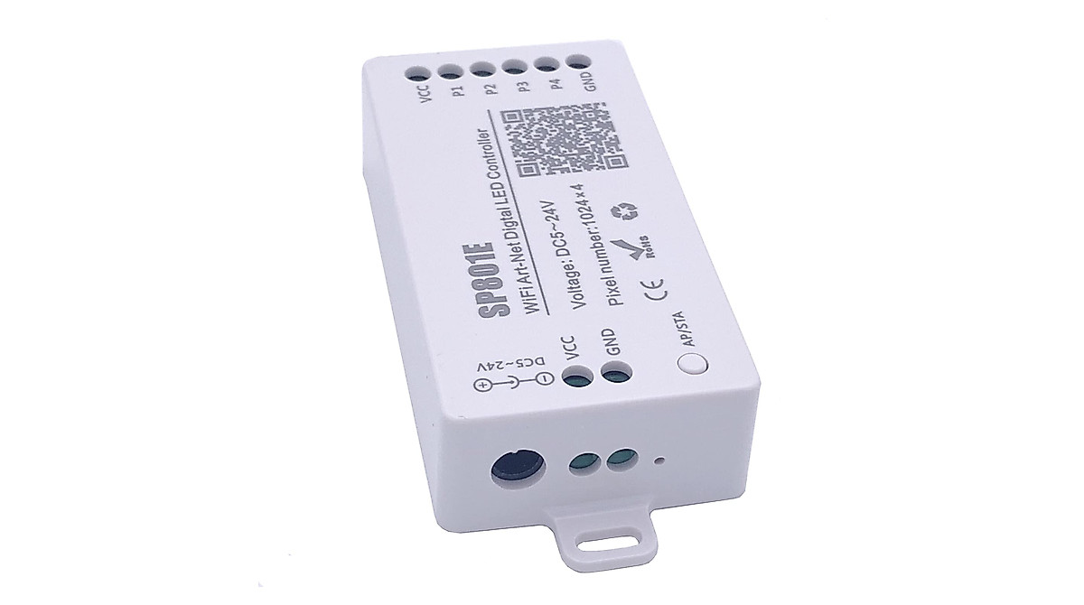 TOPXCDZ DC5V-24V 12V SP801E Art-Net Magic LED WiFi Controller Matrix ...