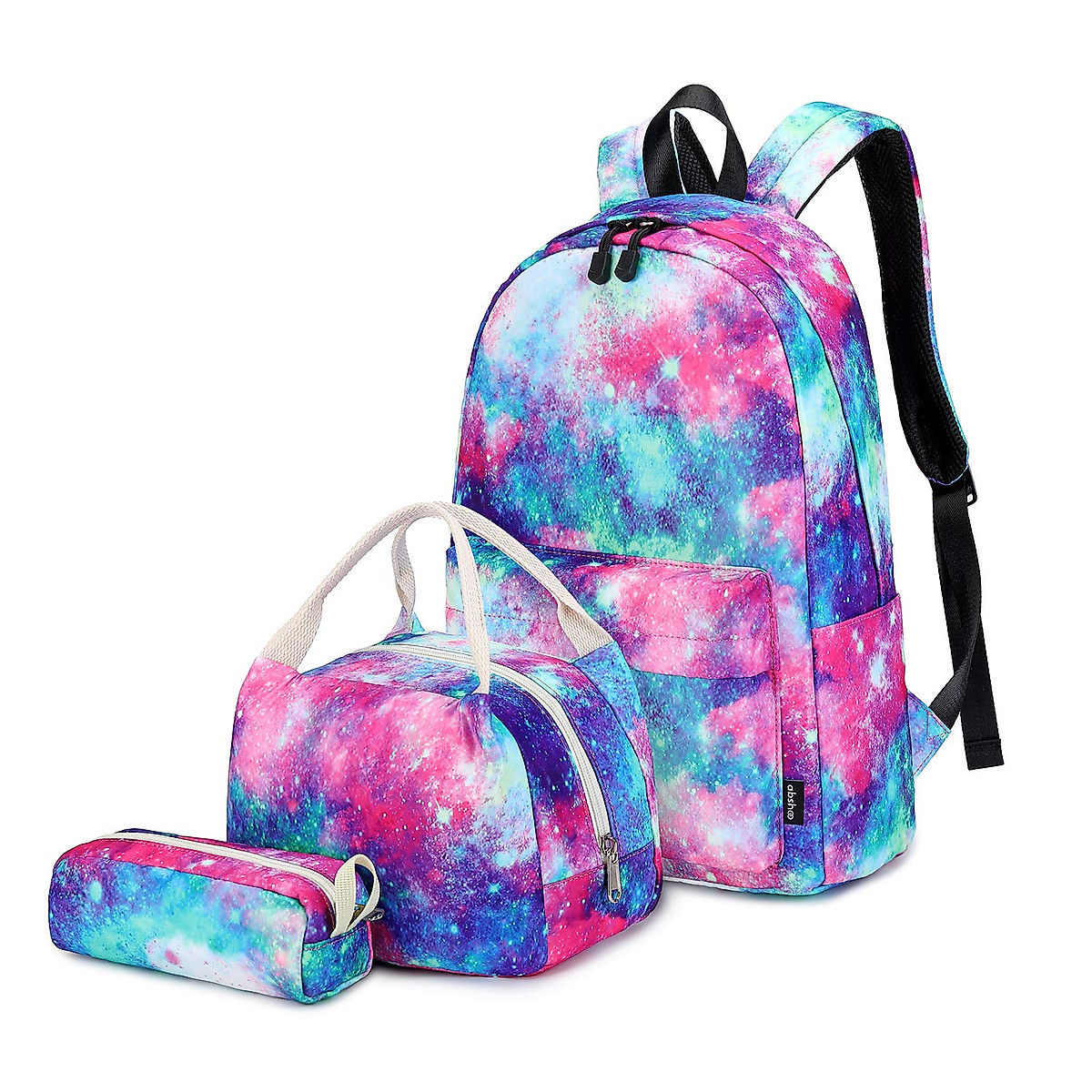 abshoo Lightweight Water Resistant Backpacks for Teen Girls School Backpack with Lunch Bag (Galaxy A Set)