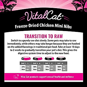 Vital Essentials Freeze Dried Cat Food, Chicken Mini Nibs 12 oz