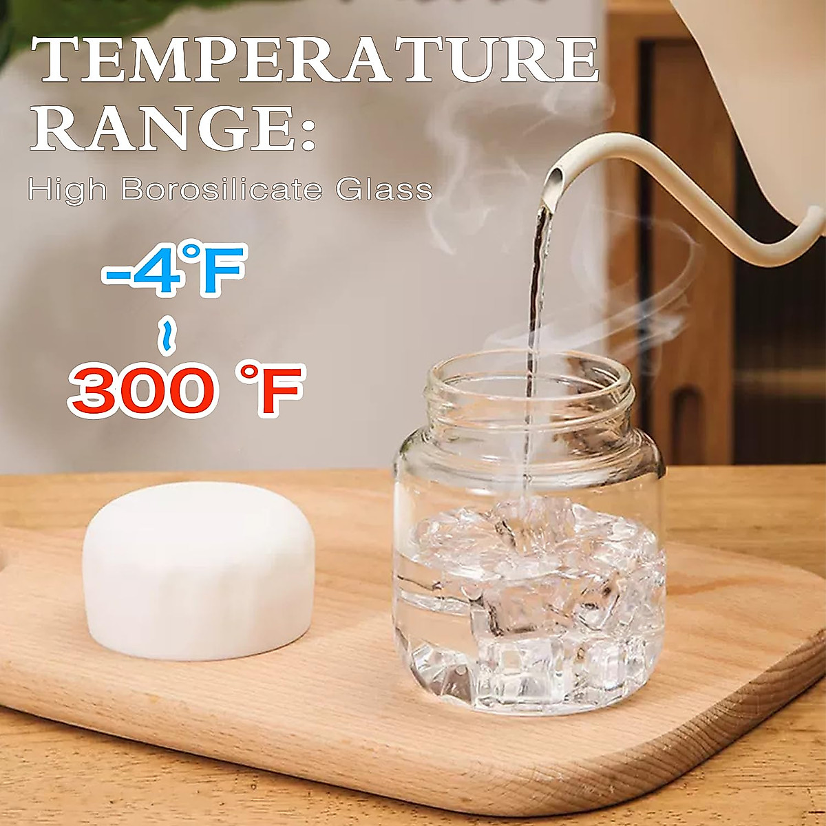 Danmu 6 Pack Glass Water Bottles, Clear Water Bottles Leakproof 10oz, Small Water Bottles 300ml, Cute Water Bottles,Glass Juice Bottles for Juicing, Kombucha, Boba Milk, Fruit Drinks