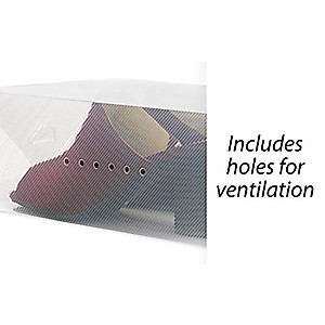 Whitmor Clear Vue Women's Shoe Box, Set of 4, White, 4 Count