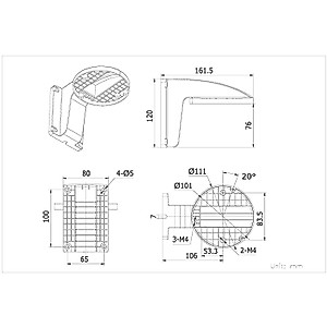 Real HD DS-1258ZJ LTB348 WM110 Wall Mount Bracket Compatible with Outdoor Indoor Fixed Lens Dome IP Camera DS-2CD2143G0-I, DS-2CD2143G2-I, DS-2CD2183G0-I, DS-2CD2183G2-I