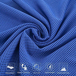 4 Packs Cooling Towel (40"x 12"), Ice Towel, Microfiber Towel, Soft Breathable Chilly Towel Stay Cool for Yoga, Sport, Gym, Workout, Camping, Fitness, Running, Workout & More Activities