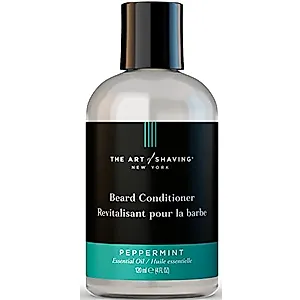 The Art of Shaving Beard Conditioner - Beard Softener to Nourish & Soften Beard Hair, Leaves Clean & Shiny Finish, Peppermint, 4 Fl Oz