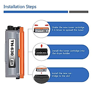 EDH Compatible TN630 TN-630 Toner Cartridge Replacement for Brother High Yield Compatible with DCP-L2520DW HL-L2360DW L2380DW L2300D L2305W L2315DW MFC-L2707DW L2740DW L2685DW Printer (1 Pack,Black)