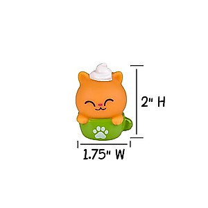 Ten (10) 2" Rubber Bath Toys Animals with Costumes (Cats in Costume)