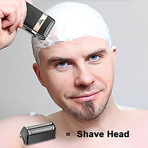 KEMEI Men's Electric Razor Waterproof Reciprocating Razor Cordless Precision Beard Trimmer Twin Blade USB Rechargeable Grooming Razors,Shaving & Hair Removal Products (2024 Shaver)