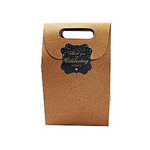 OPG Thank You For Celebrating With Us Stickers, Gold Thank You Sticker, Decorative Stickers for Party Supplies,50-Pack 2"