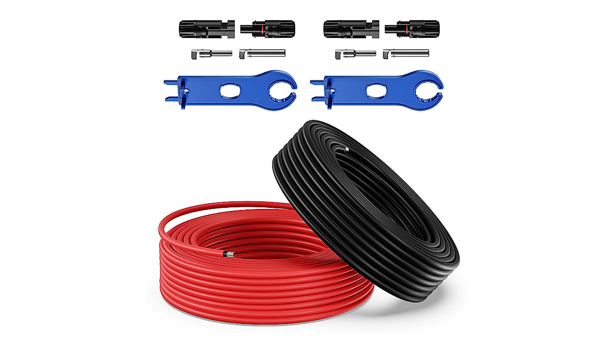 20FT Solar Extension Cable Kit with Connectors - Bateria Power