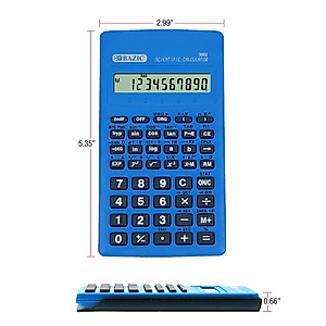 BAZIC Scientific Calculator 56 Function w/Slide-On Case, Engineering Calculators LCD Display, Great for Students and Professionals, Asst Color, 12-Pack