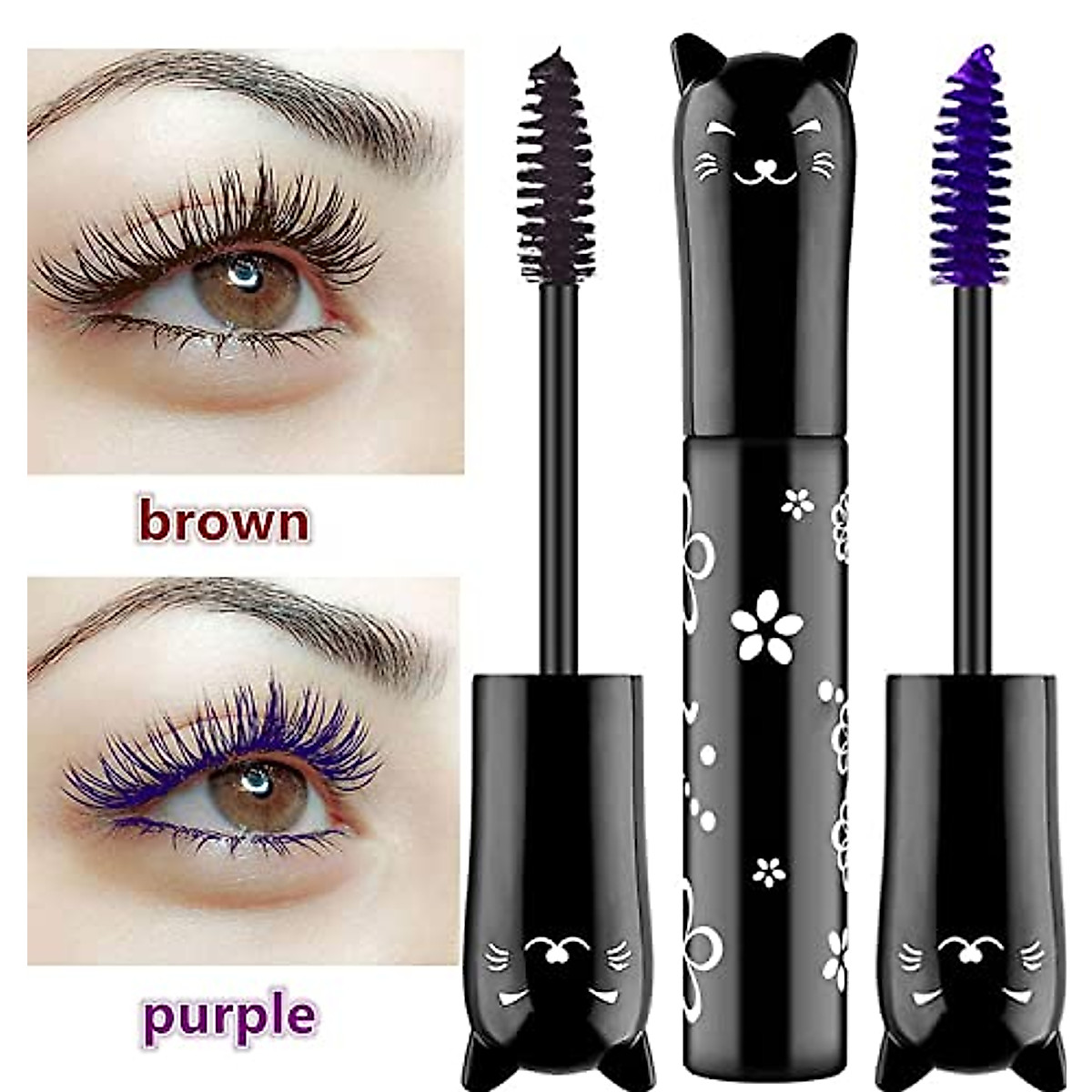 LGSZGDCN Blue Lashes Extensions Mascara Makeup Voluminous Original Volume Building Waterproof Fast Dry Eyelashes Curling Lengthening Eye Lashes Party Stage Use