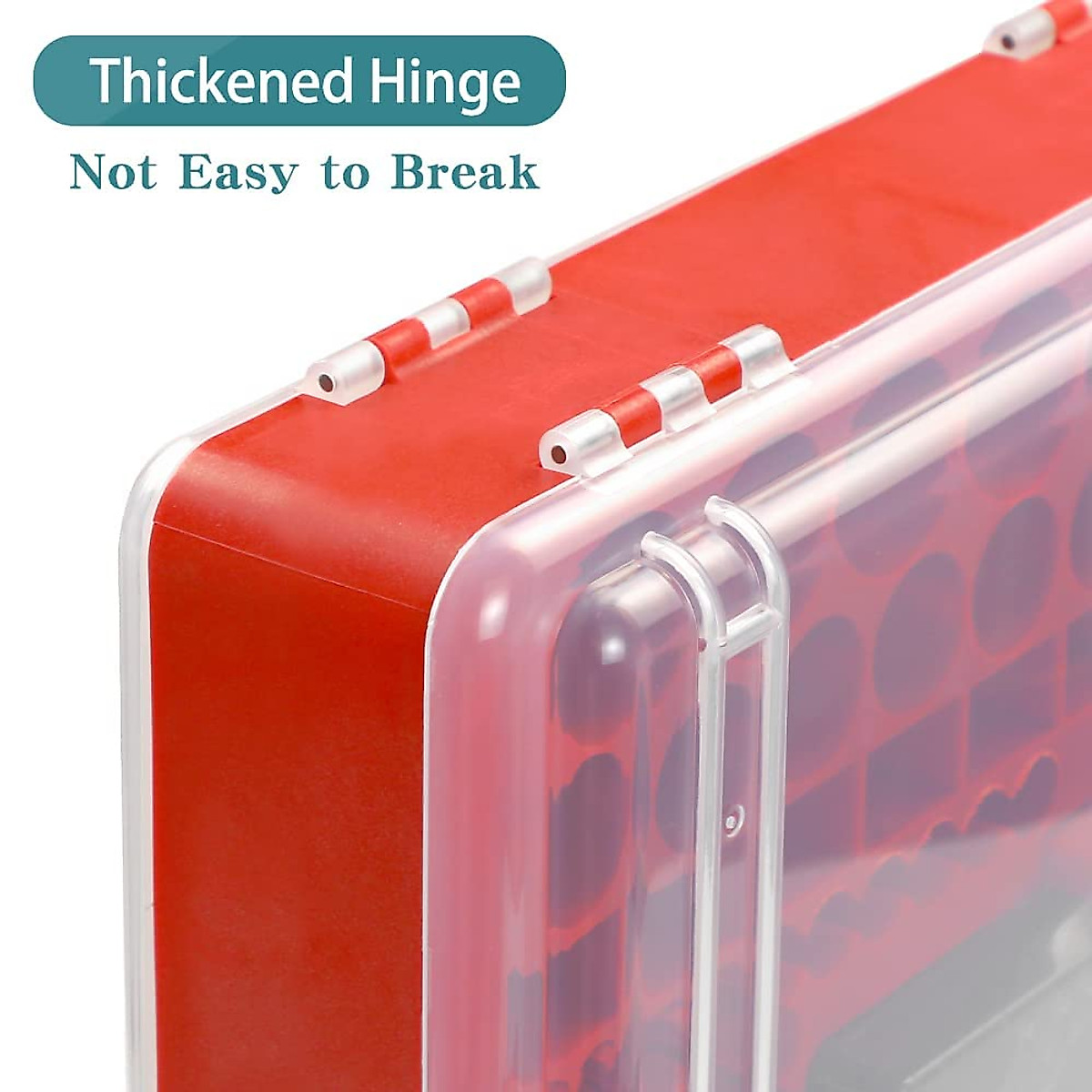 X-Value 230+ Battery Storage Organizer AA AAA C D 9V Waterproof Battery Holder Case with Tester (Red)