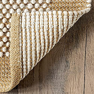 nuLOOM Branna Casual Bordered Wool Area Rug, 8' x 10', Beige