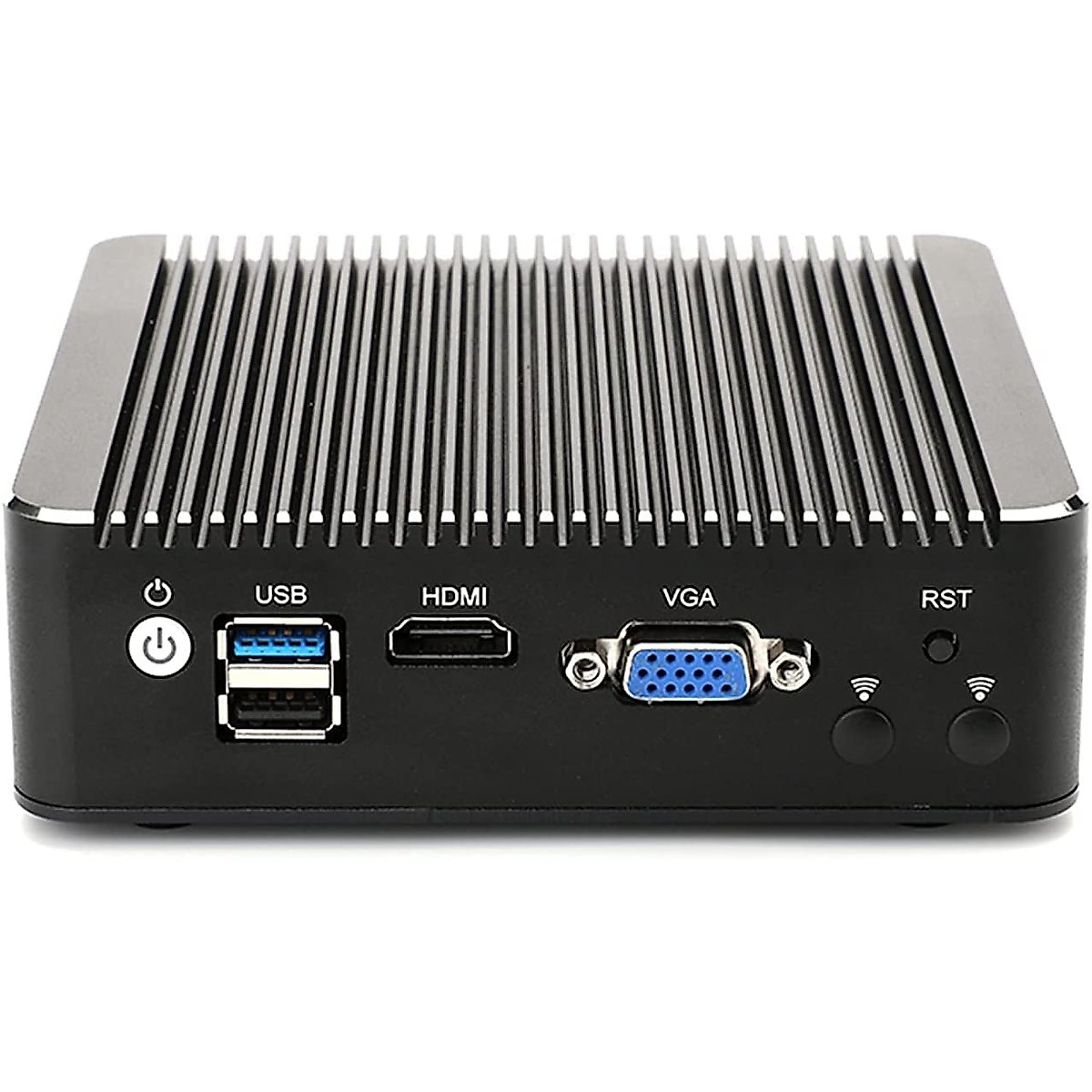 Firewall Micro Appliance,Fanless Mini PC with Intel Celeron J4125 Quad Core,4 Intel I225 Gigabit LAN,VGA/HDMI/USB,AES-NI,Barebone No Ram No SSD
