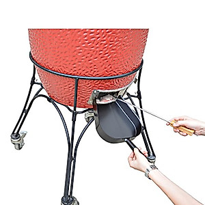onlyfire Barbecue Ash Pan Fits for Kamado/Ceramic Grill Likes Big Green Egg, Kamado Joe,Pit Boss,Louisiana,Grill Dome,Vision Grills,Char-Griller etc