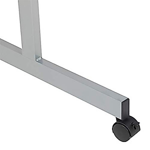 Studio Designs Vision Craft and Drawing Station - 35.5" W by 23.75" D Silver-Blue Glass Top Drafting Table with Pencil Drawers, Side Trays, & Built-In Pencil Ledge - Angle Adjustable Work Surface