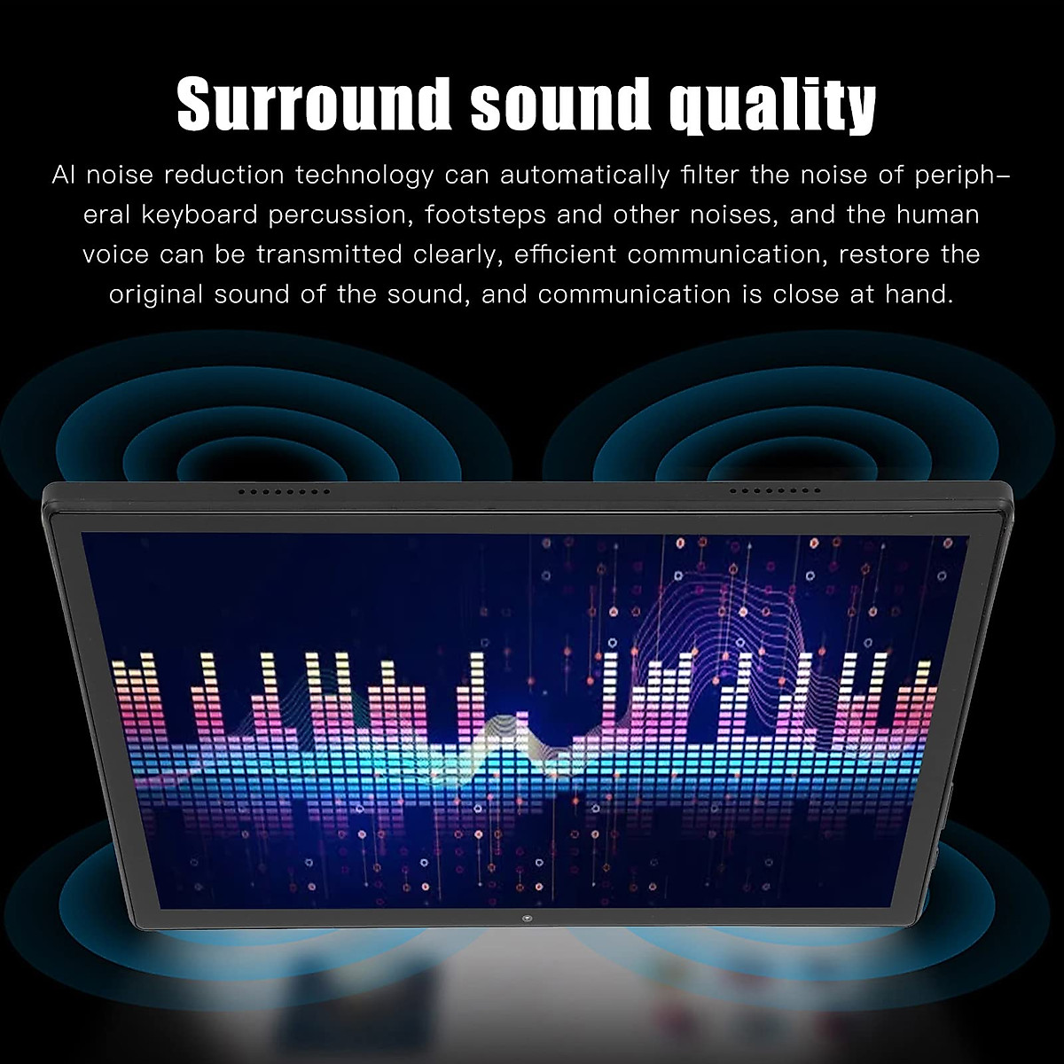 HD Tablet, Dual Card Slot Support 4G Calling 4G Calling Tablet Black for 12.0 (US Plug)