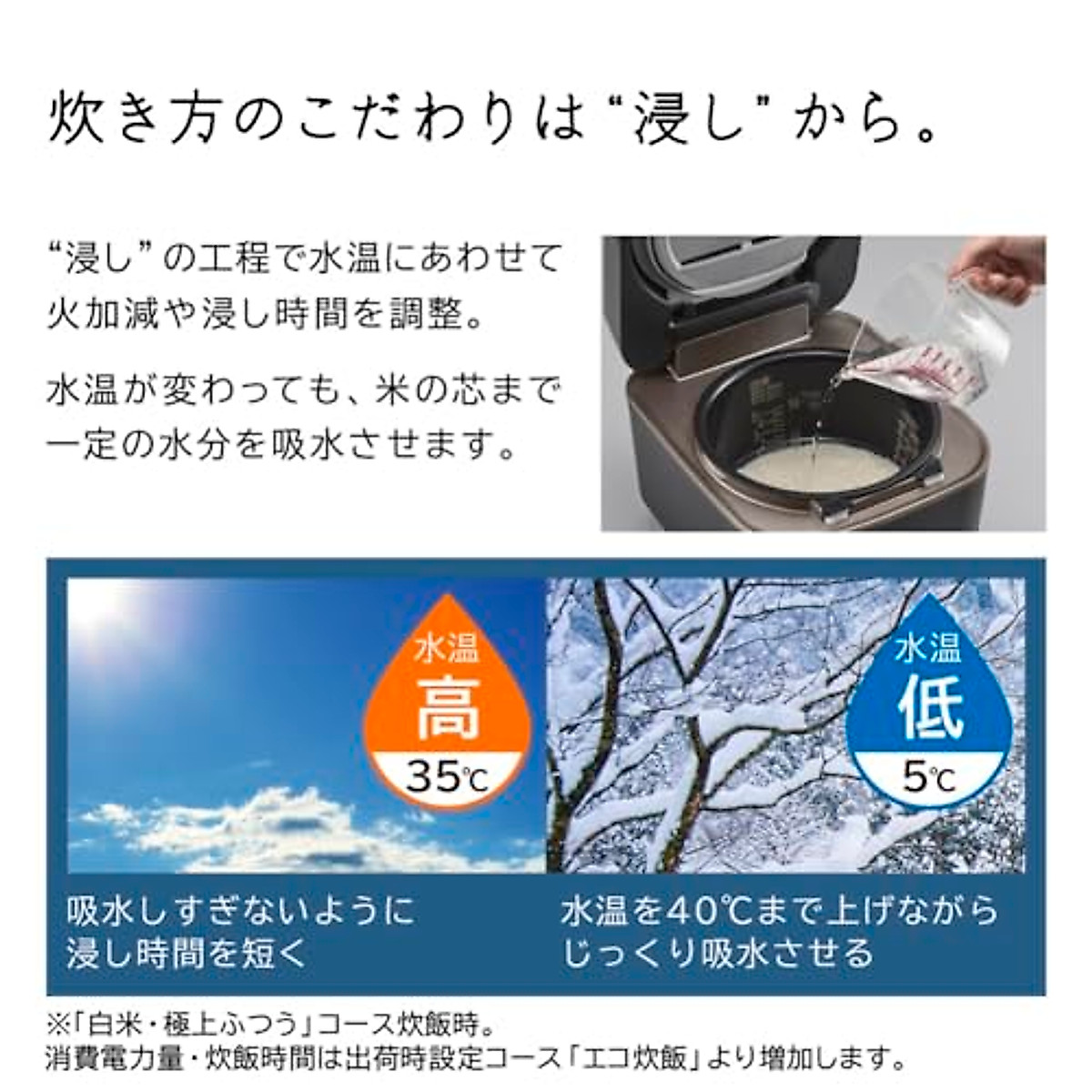 Hitachi RZ-W100FM K Rice Cooker, 5.5 Cups, Pressure & Steam IH, Fluffy Gozen, Jet Black, Made in Japan, Large Heat Power, Boiling Iron Pot, Steam Cut