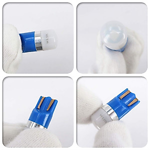 WLJH Blue T10 Led Bulb Dash Lights Dashboard Instrument Panel Cluster Gauge 2825 194 w5w Car Interior Lamp Twist Sockets Pc195 Pc194 Pc168, Pack of 6