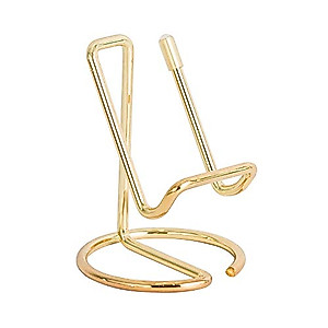 Cell Phone Iron Stand Holder, Rose Gold Universal Portable Tablets Holder, Compatible with All Mobile Phones by HubHnb (Golden)