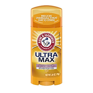ARM & HAMMER ULTRAMAX Anti-Perspirant Deodorant Solid Powder Fresh, 2.6 Ounce (Pack of 12)