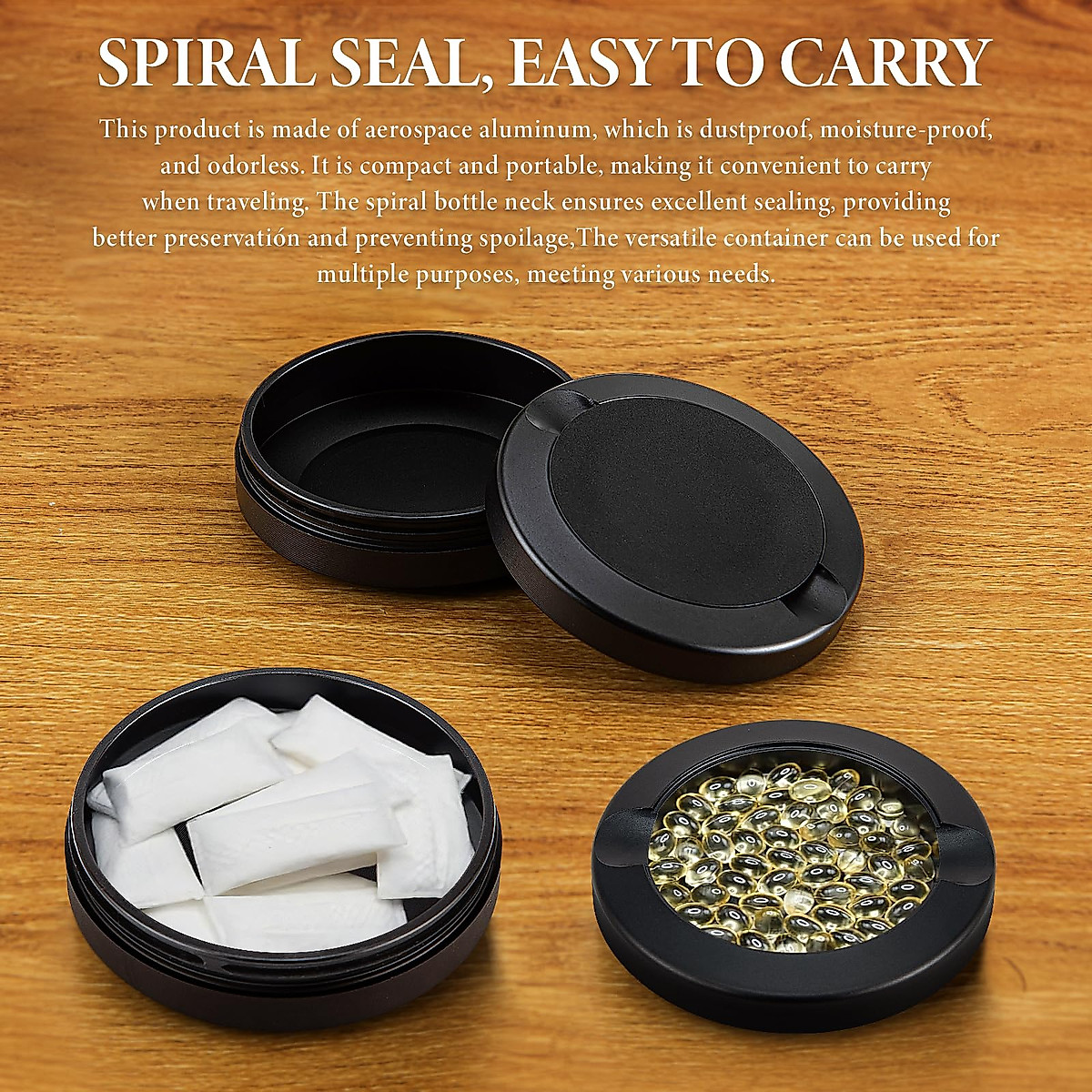 Misneach927 Snus Container，Z Caddy，Aluminum Metal Zyn Container for Pouch Storage and Everyday Carry Items，Metal Travel Containers for Pocket or Purse，The Thoughtful Gift for Valentine's