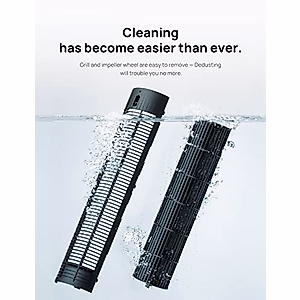 Dreo Tower Fan for Bedroom, 24ft/s Velocity Quiet Cooling Fan, 90° Oscillating Fans for Indoors with 4 Speeds, 4 Modes, 8H Timer, Bladeless Fan, Standing Floor Fans, Black, Nomad One (DR-HTF007)